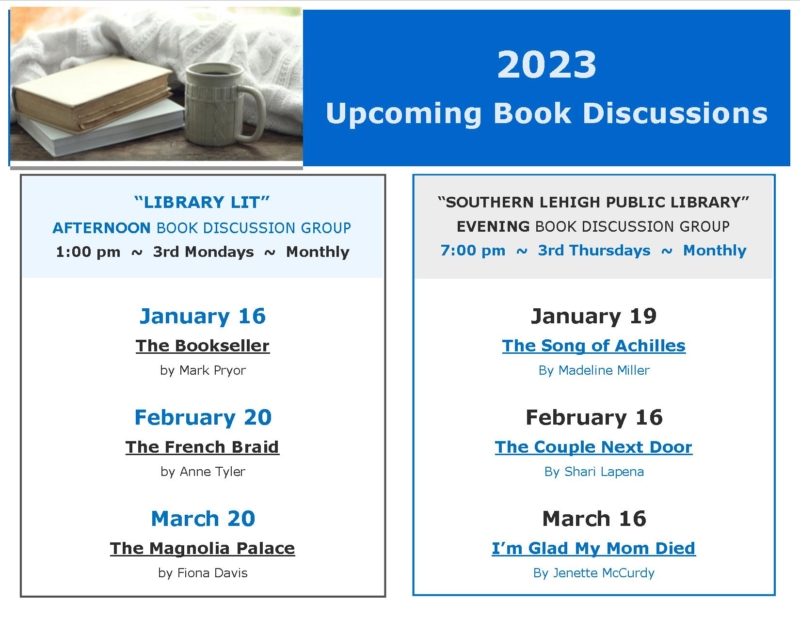 Adult Programs – Southern Lehigh Public Library