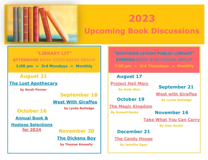 Adult Programs – Southern Lehigh Public Library